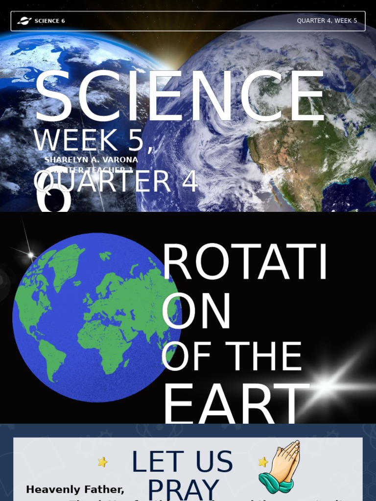 Co-Q4-W5, Rotation of The Earth | PDF | Rotation | Night