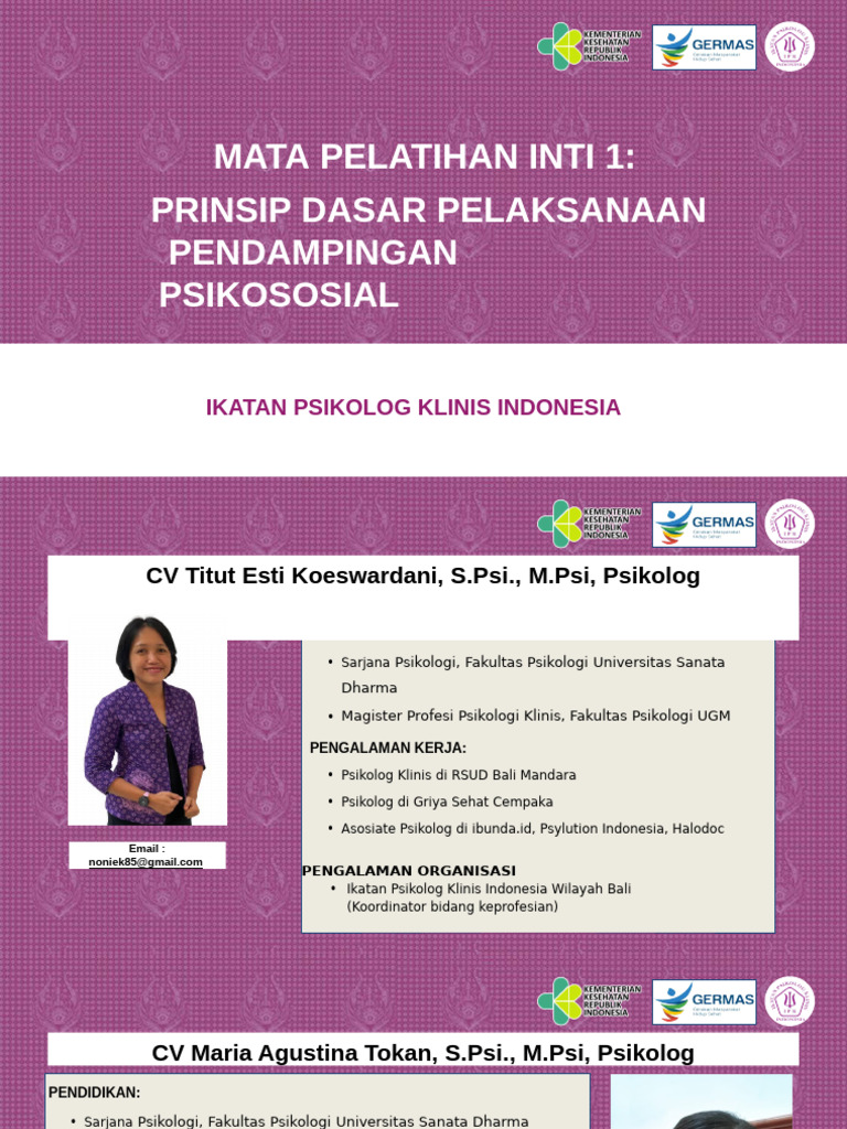 Prinsip Dasar Pelaksanaan Pendampingan Psikososial | PDF