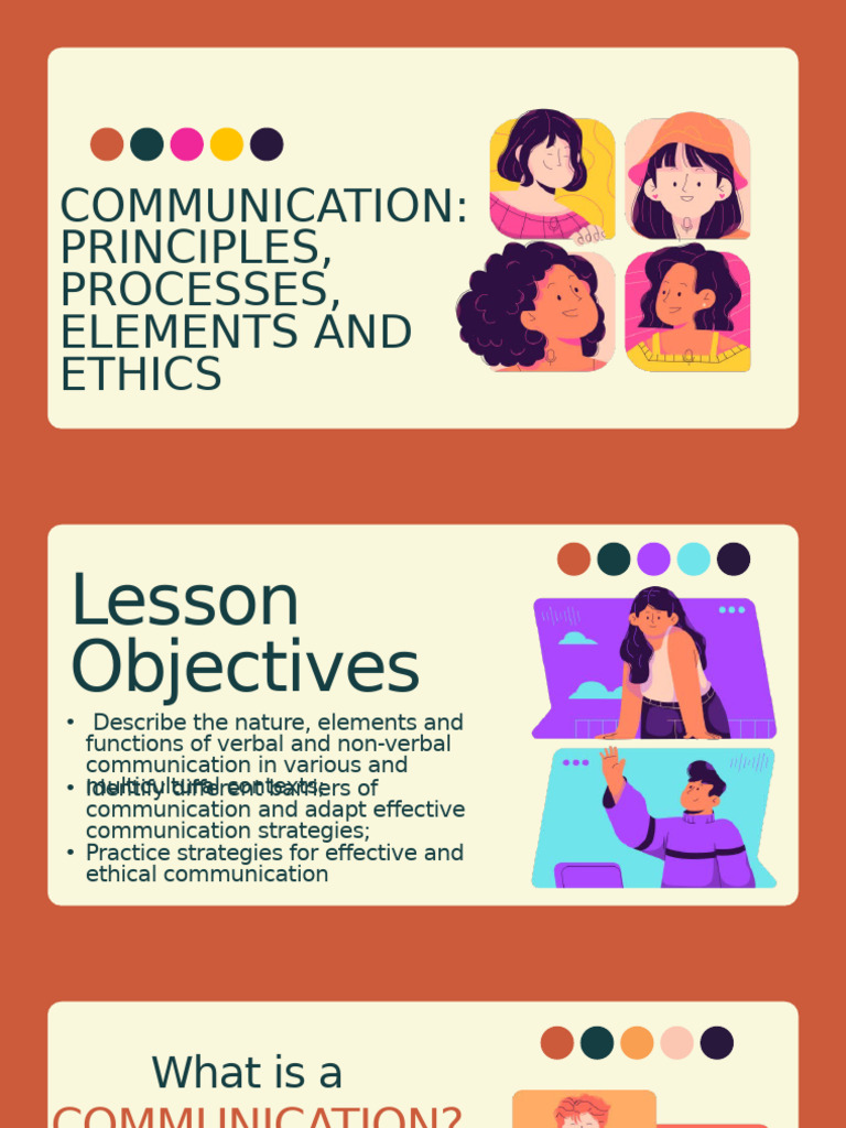 Communication Principles Processes Elements and Ethics | PDF ...