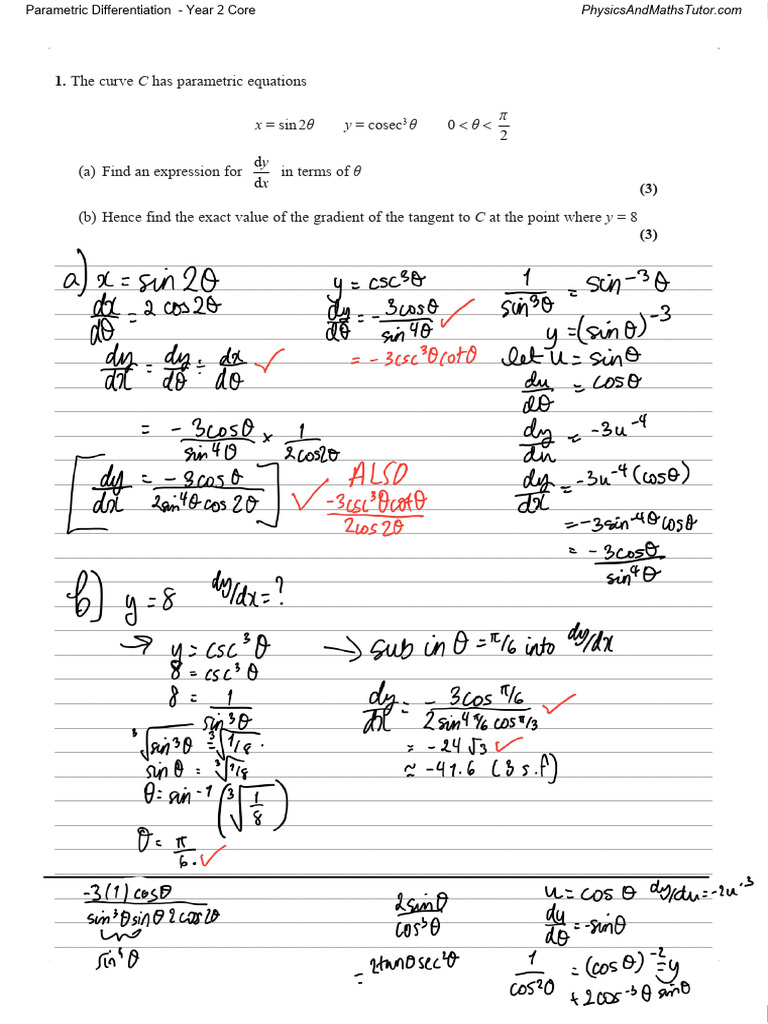 Parametric Differentiation QP | PDF | Mathematical Physics | Differential Geometry