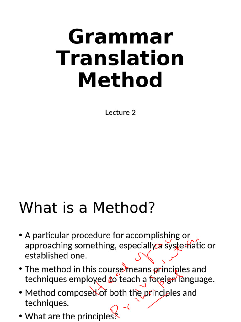 Grammar Translation Method | PDF | Language Education | Foreign Language
