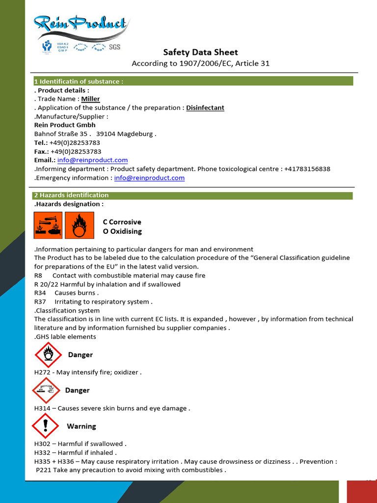 Inbound 3332949382858251577 | PDF | Dangerous Goods | Personal Protective Equipment