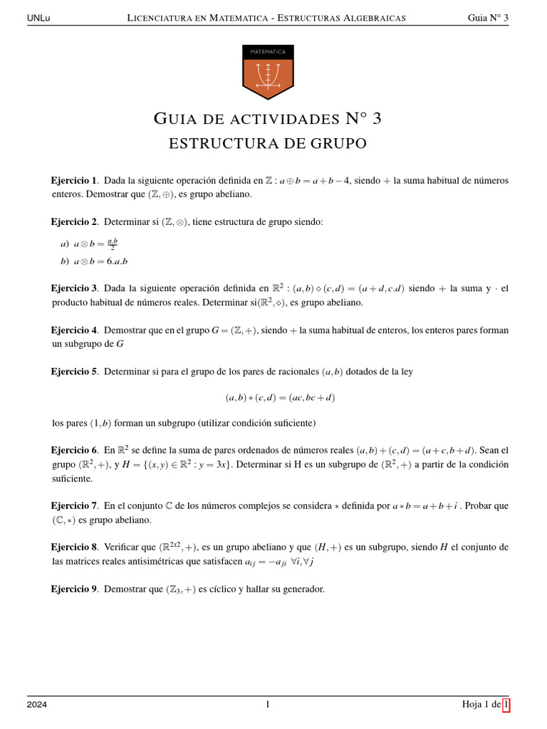 Guia - Practica - 03 - Estructuras - Algebraicas Grupo | PDF