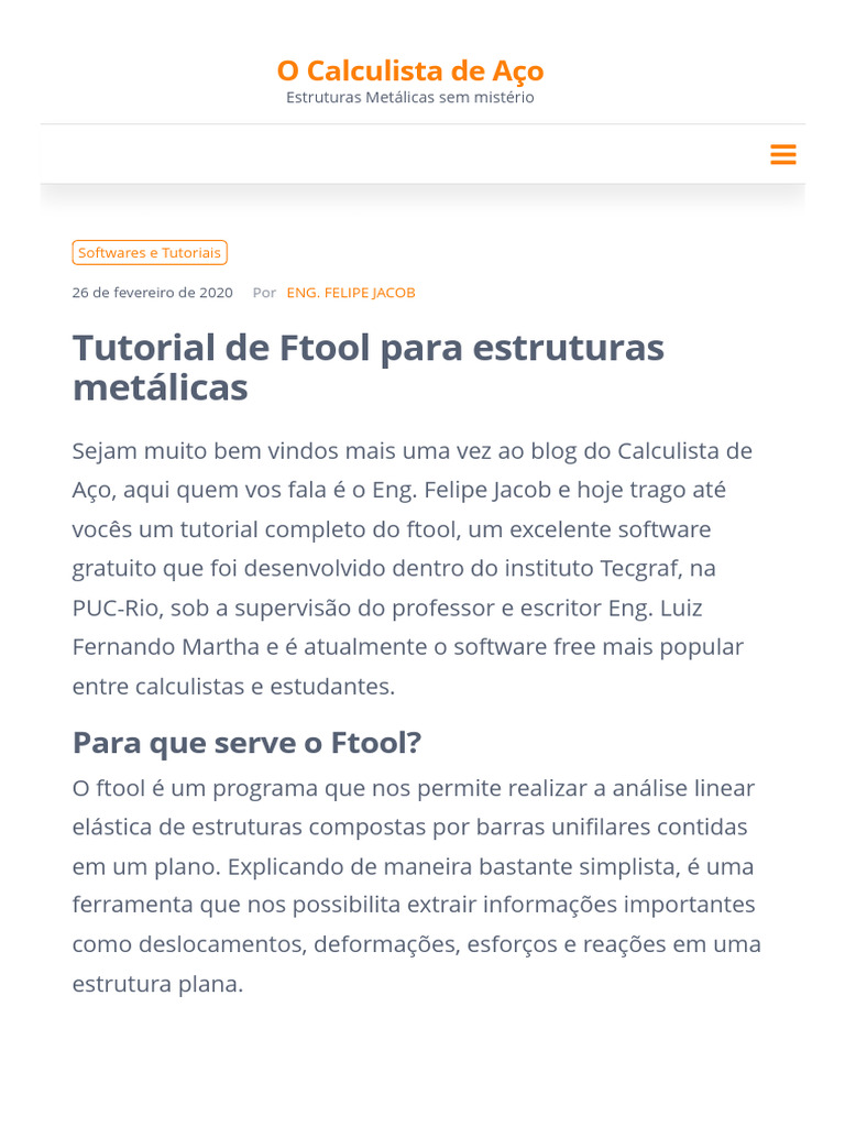 Novo Tutorial de Ftool para Estruturas Metálicas | PDF | Treliça | Auto Cad