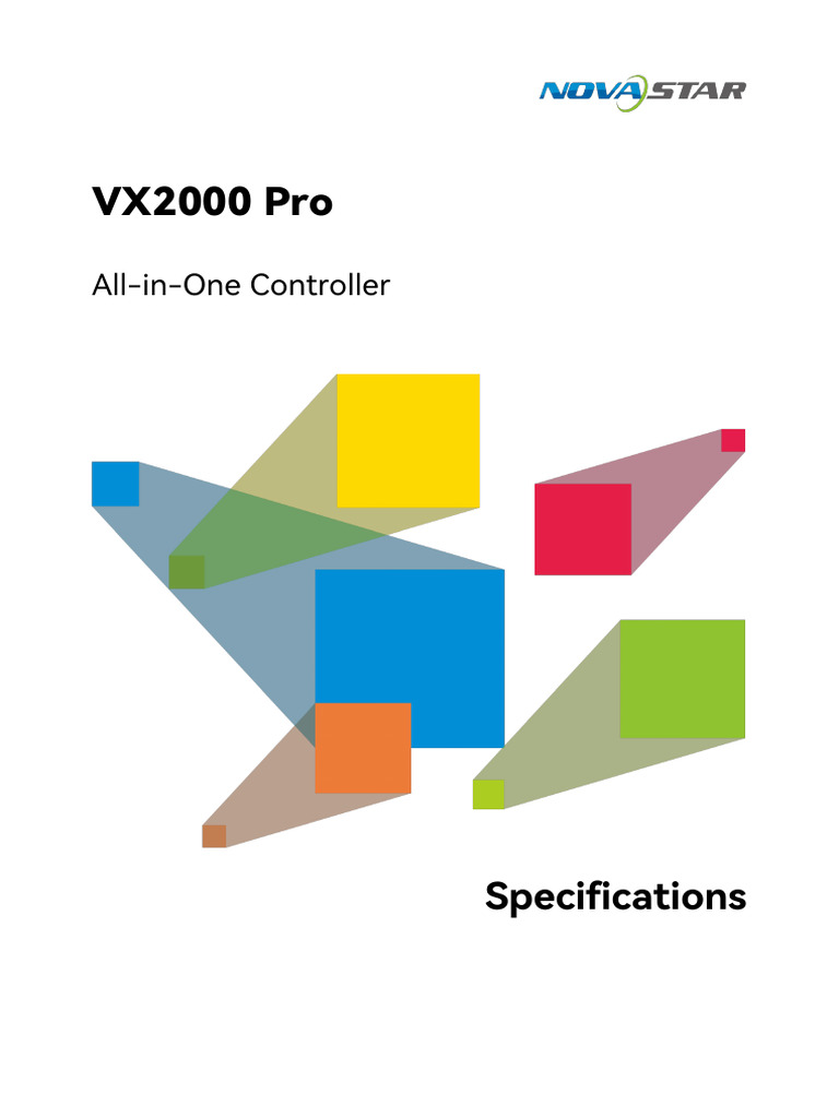 VX2000 Pro All-in-One Controller Specs | PDF | Hdmi | Video