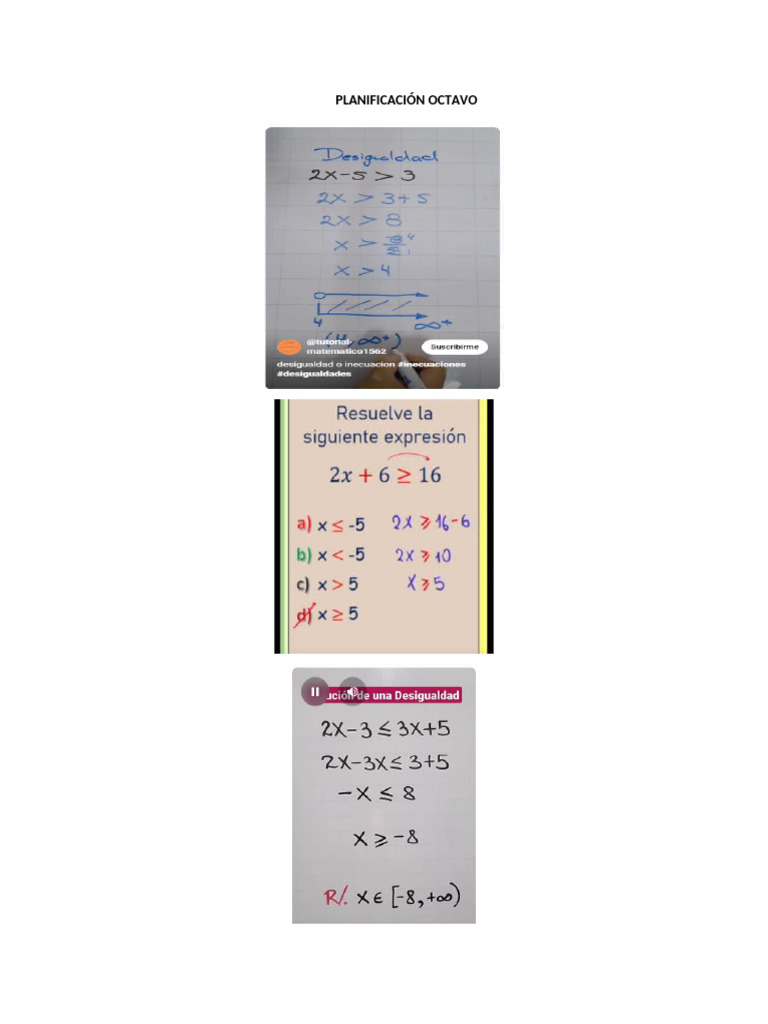 PLANIFICACIÓN OCTAVO | PDF