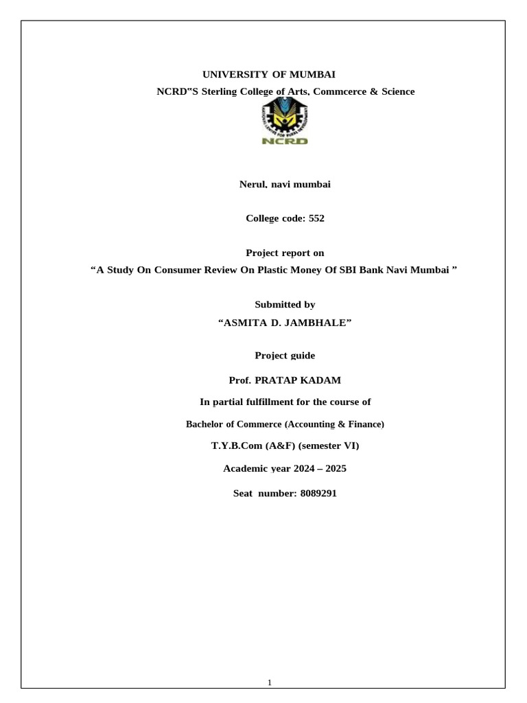 Sample format for initial pages of black book 0000 | PDF | Credit Card ...