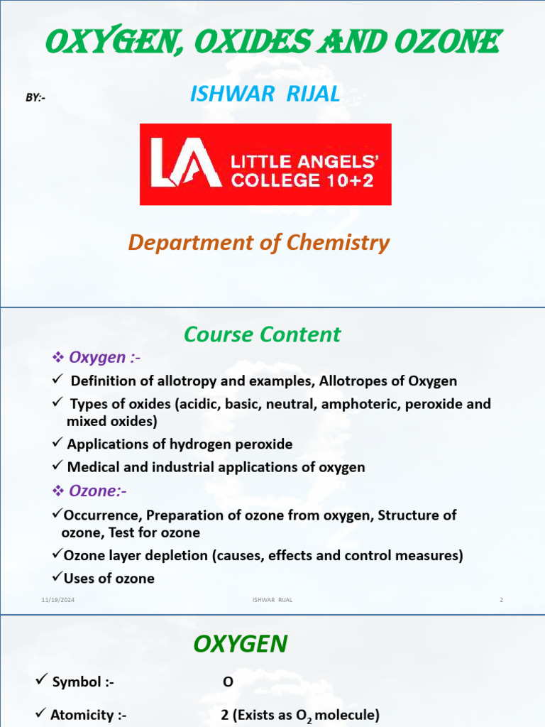 Oxygen-and-Ozone | PDF | Ozone Depletion | Chlorofluorocarbon
