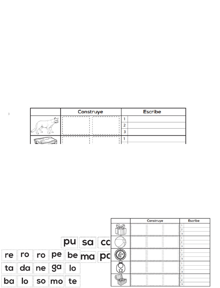 Silabas Cortar y Armar | PDF