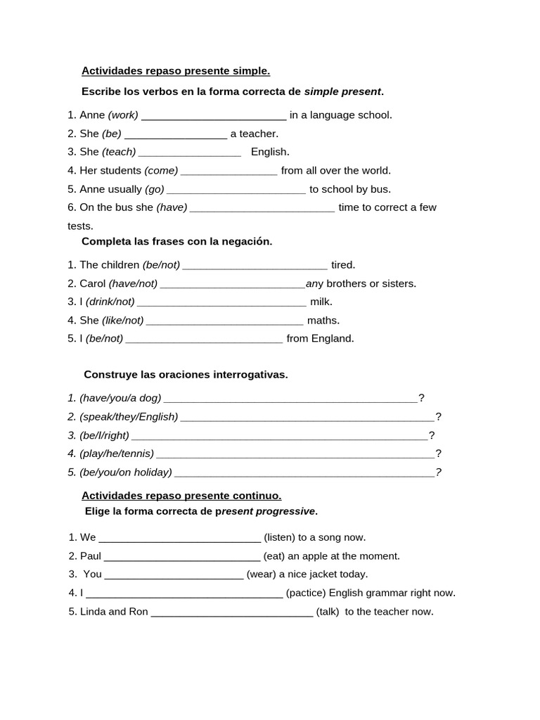 Repaso Tiempos Verbales 3 Evaluacion.1 | PDF