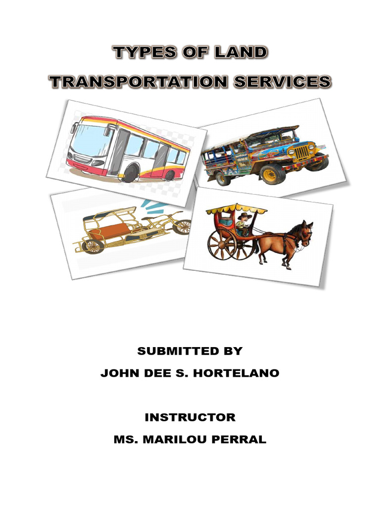 Types of Land Transportation Services Final | PDF | Land Transport ...