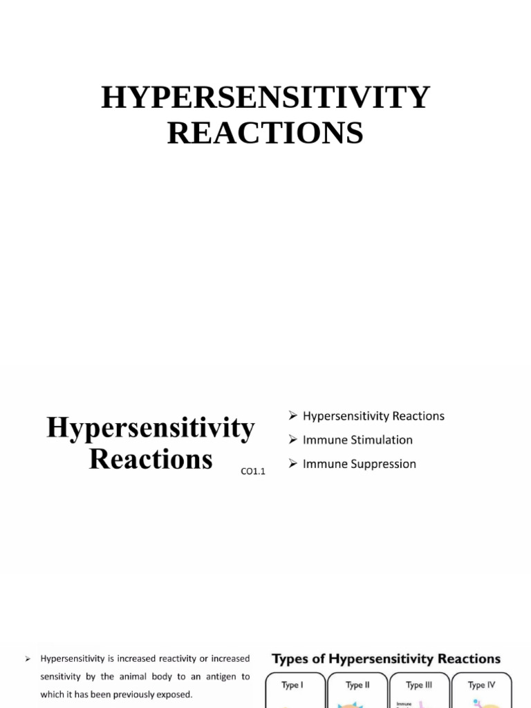 Hypersensitivity Reactions | PDF