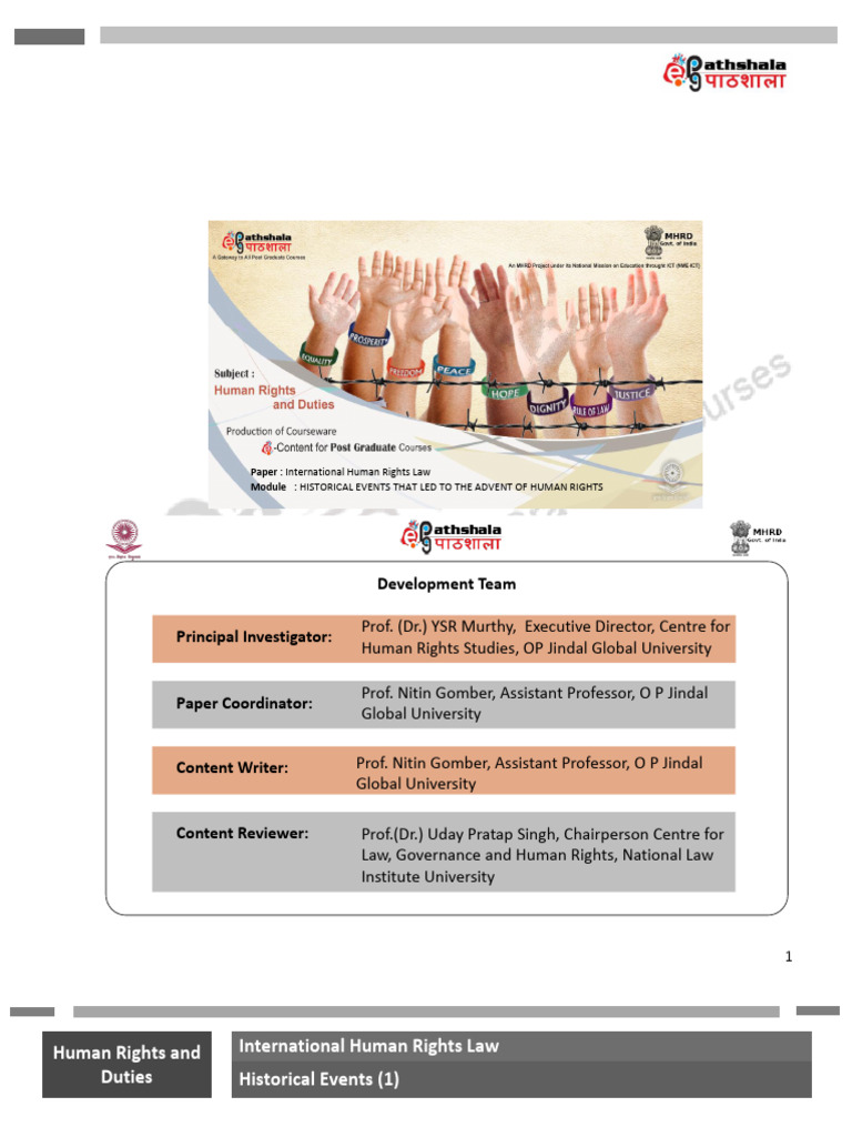 Historical Events in Human Rights Law | PDF | Magna Carta | United ...