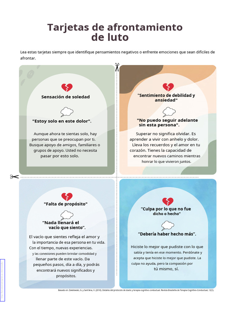 Tarjetas de Afrontamiento Es | PDF | Amor | Terapia de conducta cognitiva