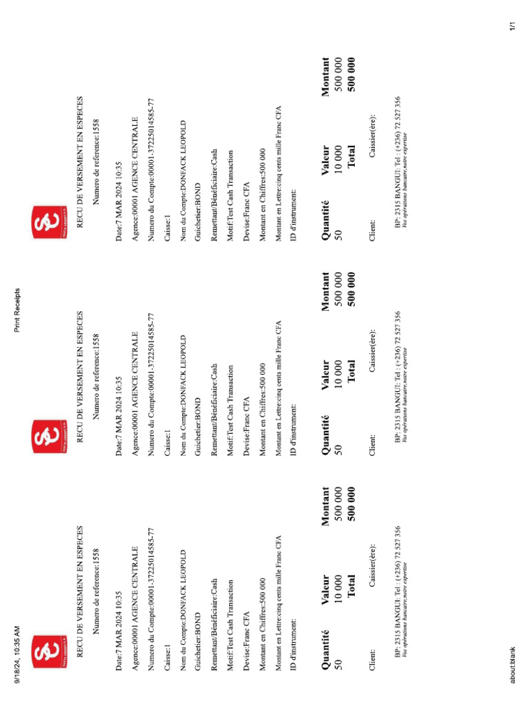 cash transaction test | PDF