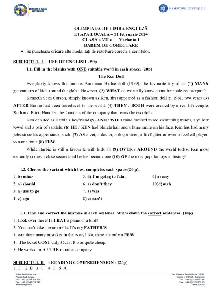 2024 Arges Bareme | PDF