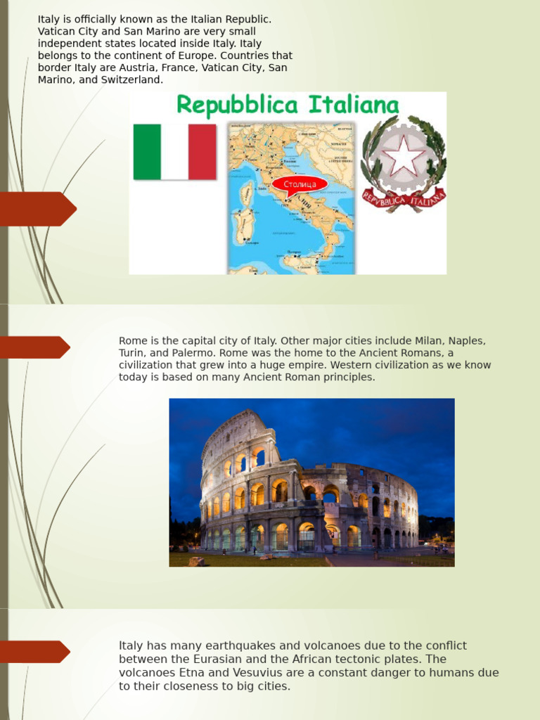 Overview of Italy: Culture, Geography, and History | PDF