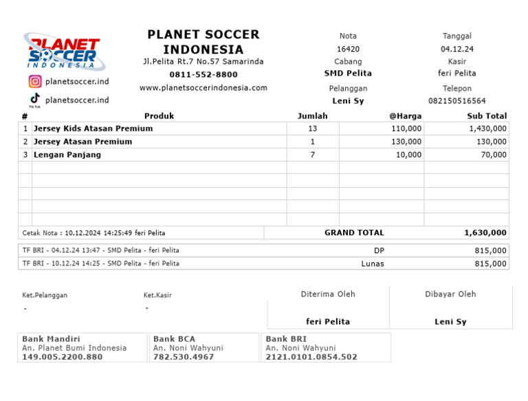 Nota.16420 Lunas | PDF