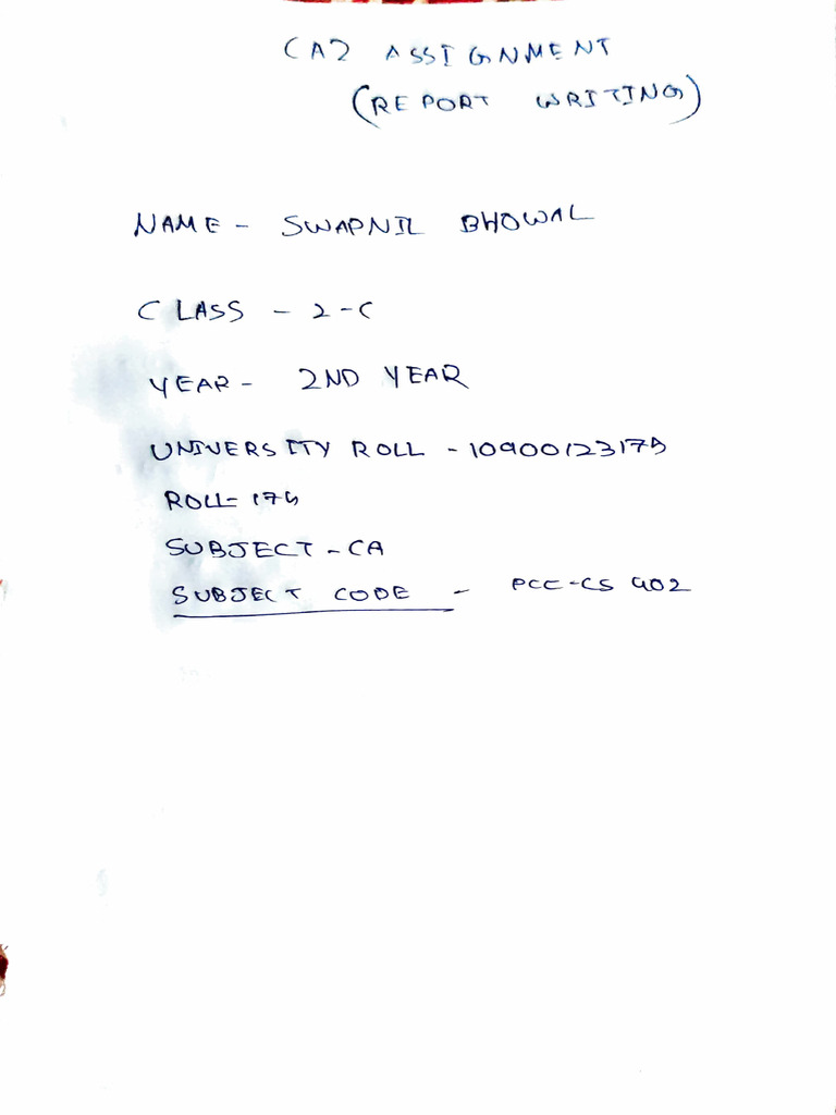 SwapnilBhowal 10900123175 CA Pcc-cs402 | PDF