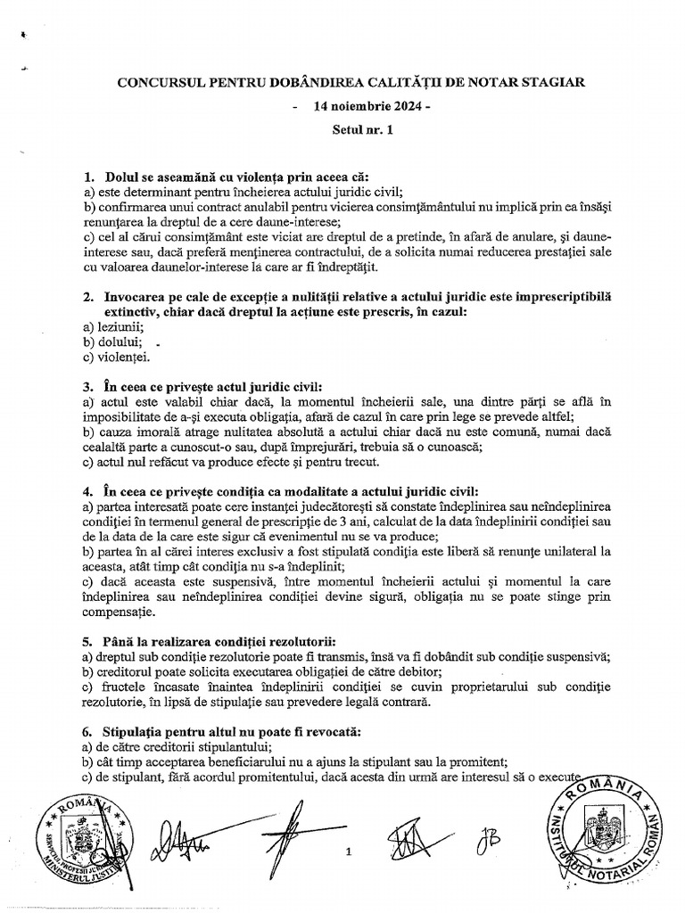 Examen Birou Notarial | PDF