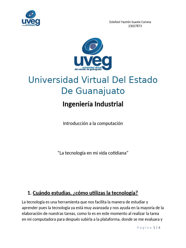 Uso de la tecnología en la vida diaria | PDF | Internet | Informática