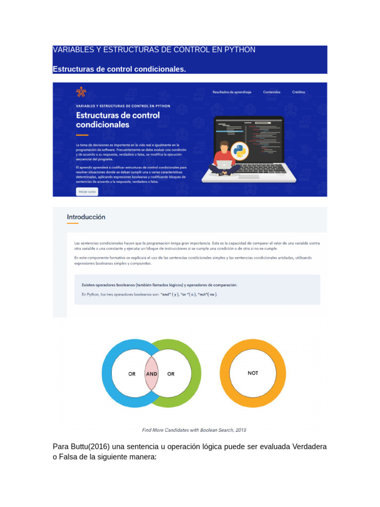 Variables y Estructuras de Control en Python 2 | PDF | Python (lenguaje ...