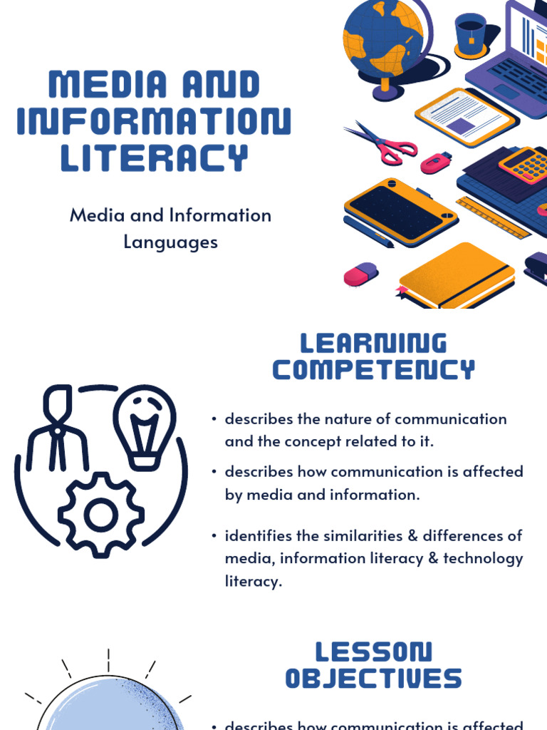 LESSON 1 MEDIA INOFRMATION LANGUAGES ( | PDF | Information | Communication