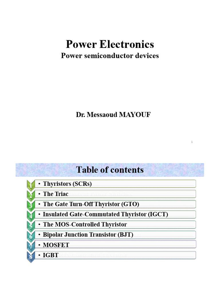 Power semi conductor devices | PDF | Field Effect Transistor | Electric ...