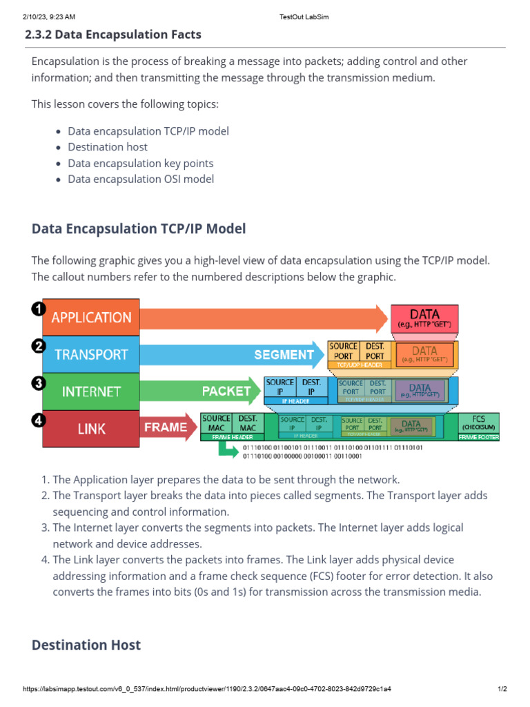 2.3.2-Data-Encapsulation-Facts | PDF | Osi Model | Computer Network