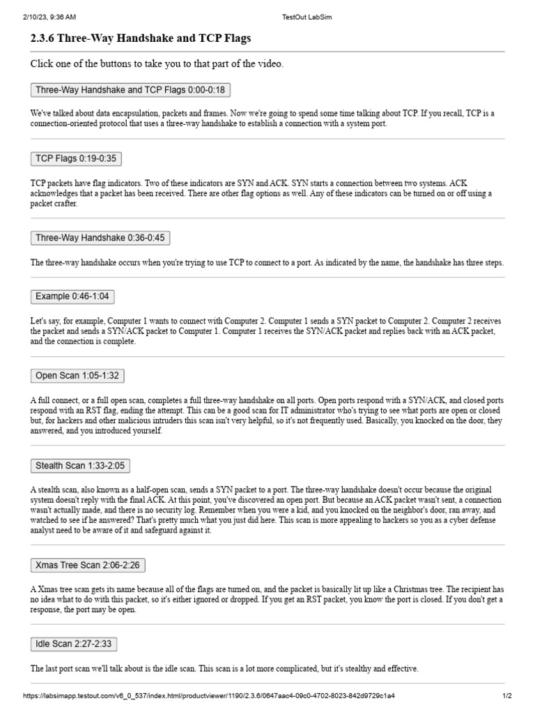 2.3.6 Three Way Handshake and TCP Flags | PDF | Transmission Control Protocol | Internet ...
