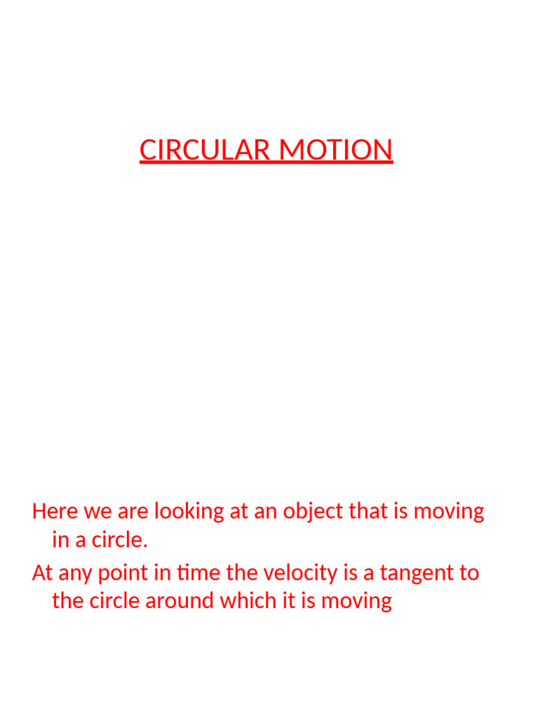 Understanding Circular Motion Concepts | PDF | Force | Acceleration