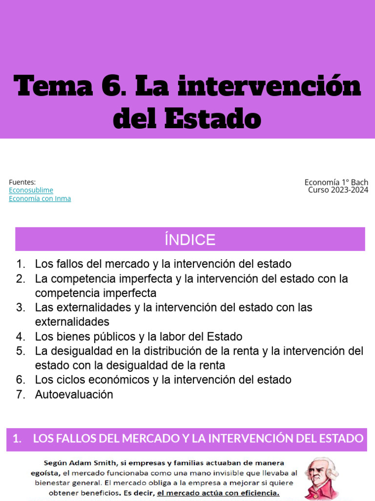 Unidad 6. La Intervenci-N Del Estado | PDF | Exterioridad | Ciclo comercial