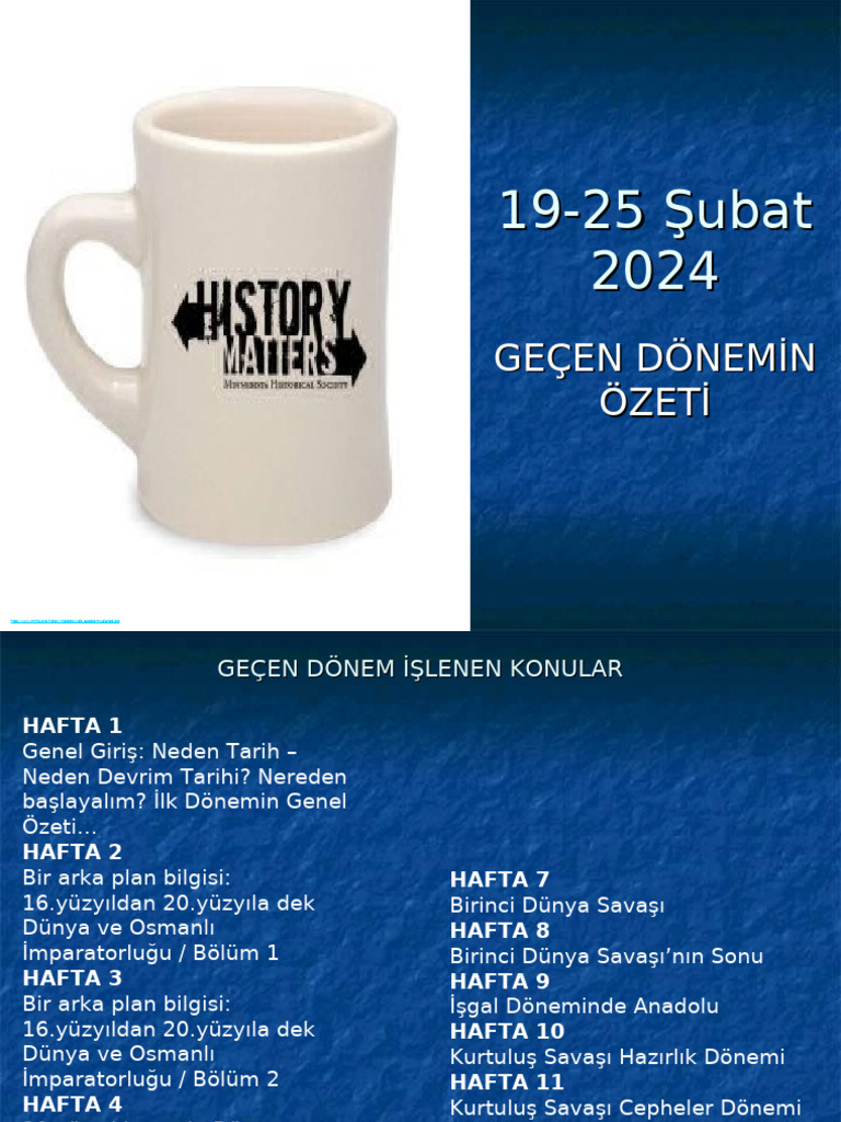 Hafta 1 Gecen Donemin Genel Ozeti | PDF