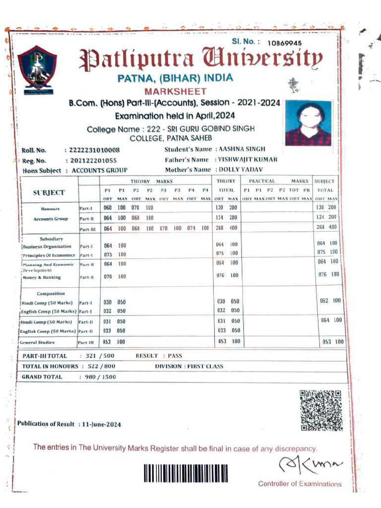graduation marksheet_11zon | PDF