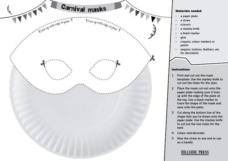 Creative Paper Plate Mask Instructions | PDF