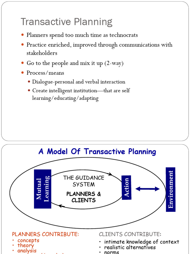 Transactive and Advocacy Planning Insights | PDF