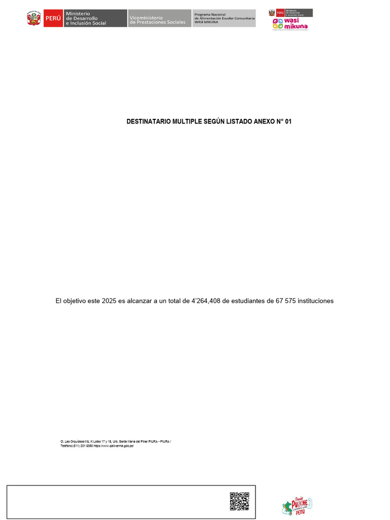 Oficio Multiple D06-2025 Midis | PDF | Aprendizaje