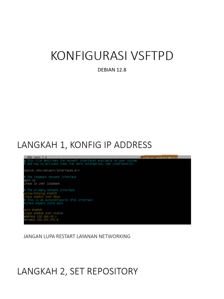 KONFIGURASI VSFTPD | PDF