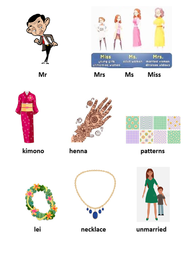 Week 6 Vocabulary Illustrations | PDF