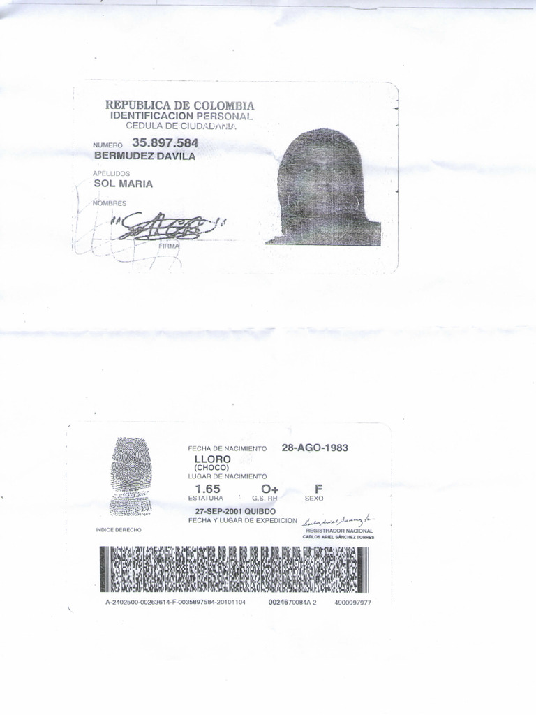 C Ã©dula 028 | PDF