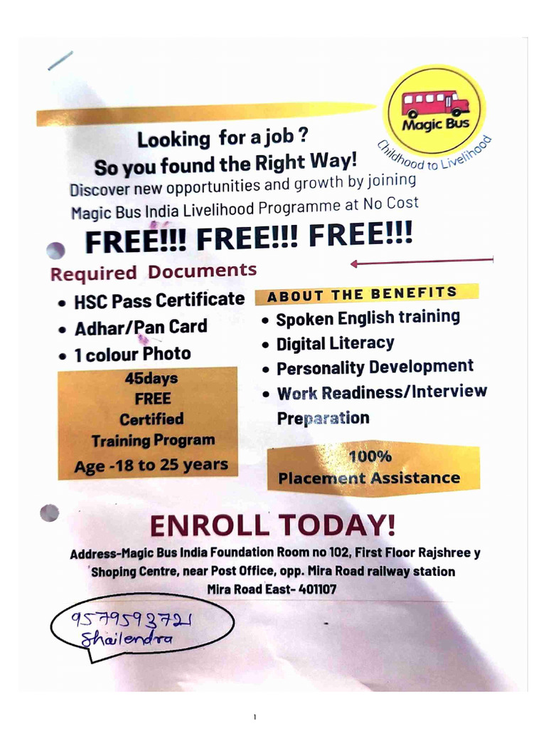 MAGICBUS Placmnt Training | PDF