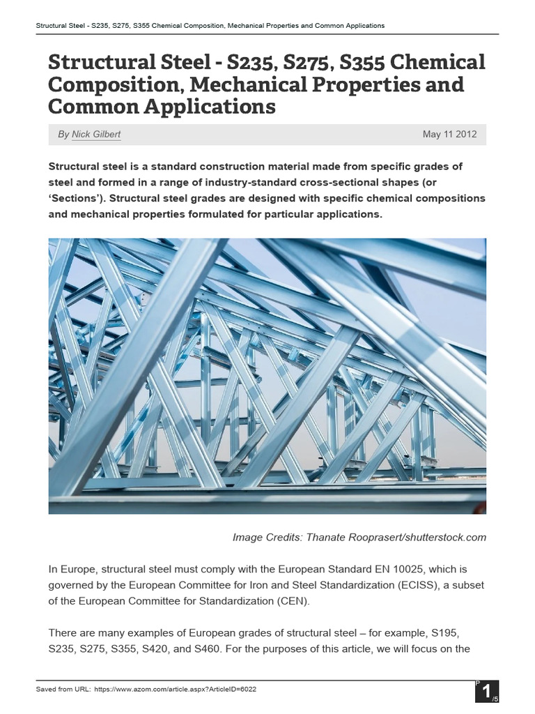 Structural Steel S2Chemical Composition Mechanical Properties and ...