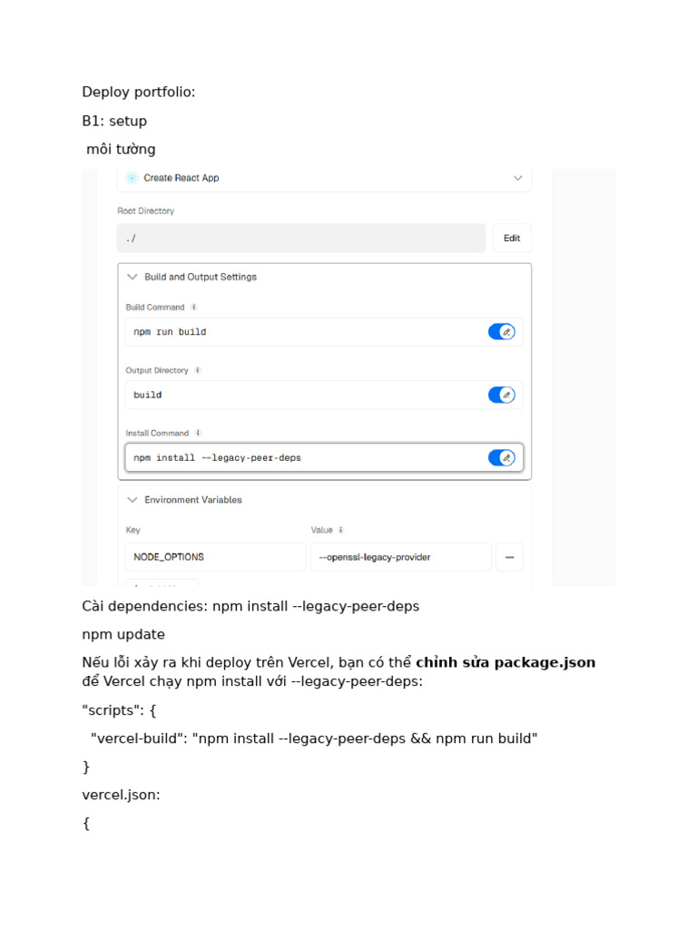 Deploy portfolio | PDF