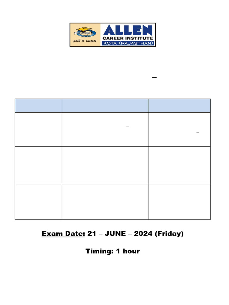 21-06-2024 Notice PNCF Viii (Science) Weekly Test-02 | PDF