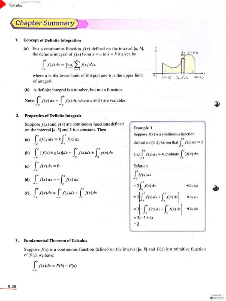 M2 Ch 8 Definite Integration Textbook | PDF