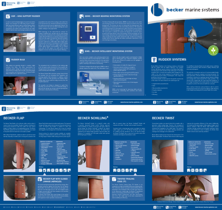 Becker Rudder Systems Overview | PDF | Rudder | Propeller