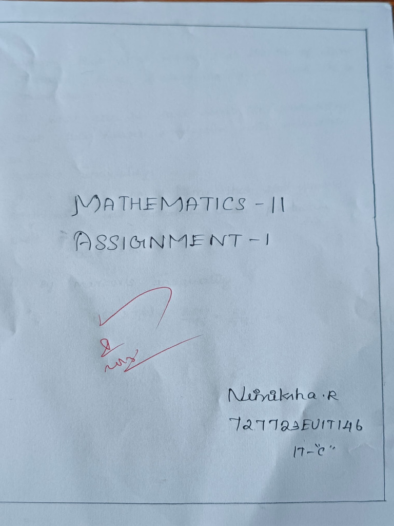 Maths Assignment 1 | PDF