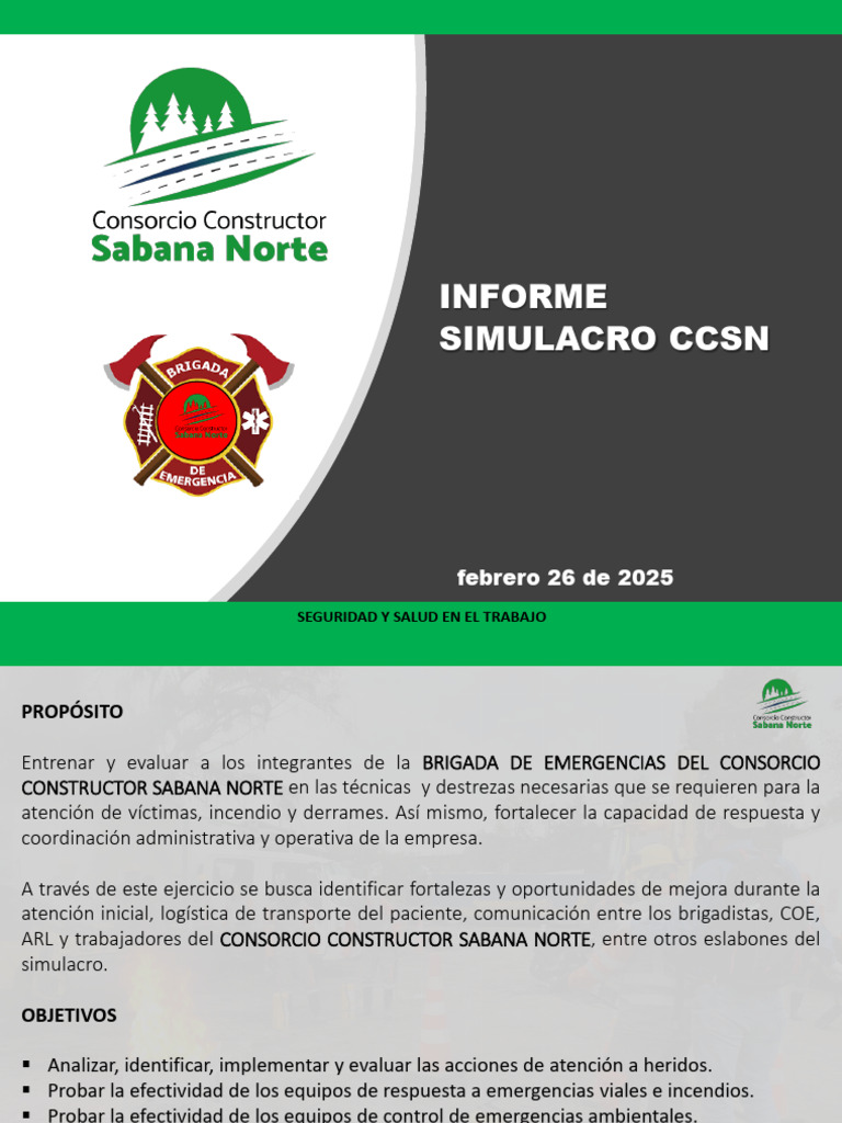 Simulacro de Emergencias CCSN 2025 | PDF