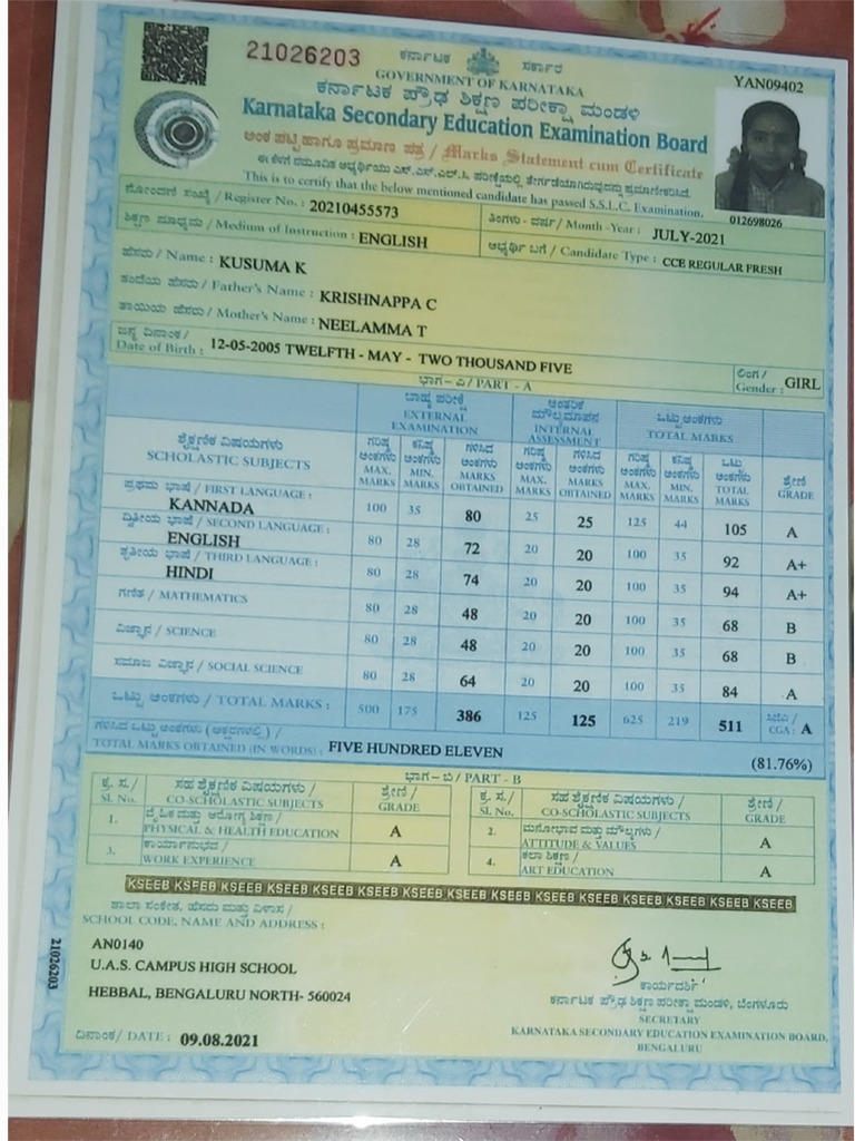 Kusuma Reports, Certificates &other Docs - 231016 - 204548 | PDF