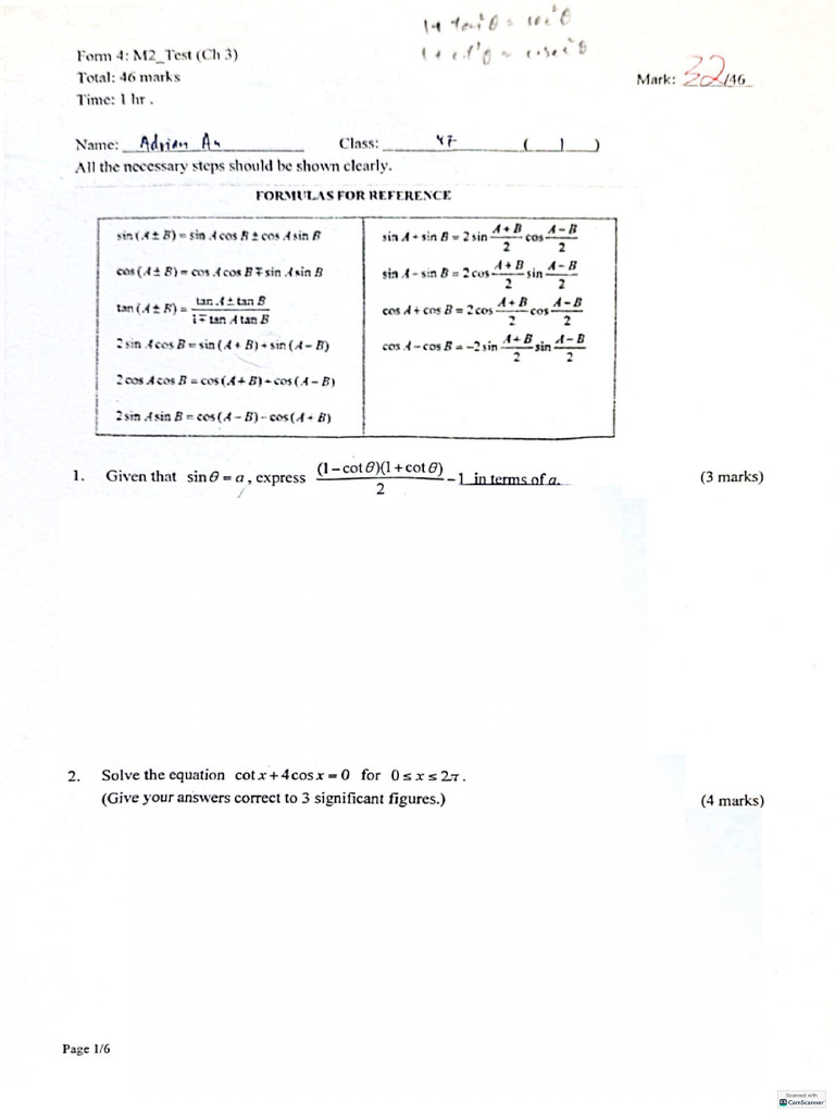 M2 CH 3 Test | PDF